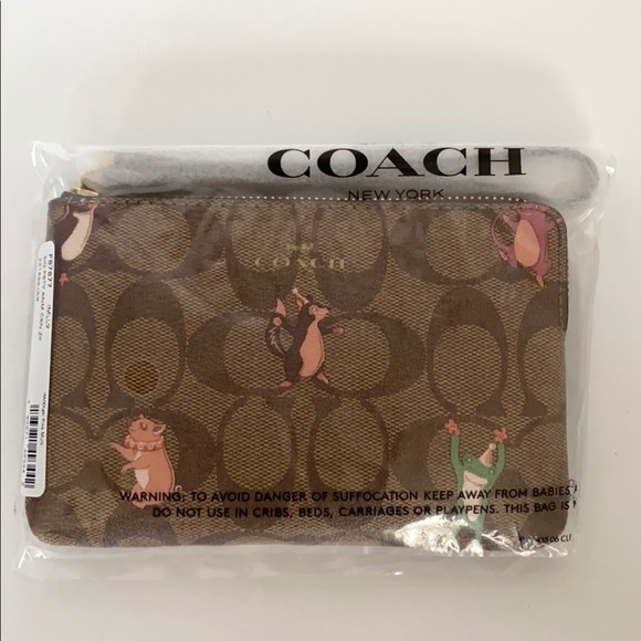 Coach | Bags | Coach Party Animals Zip Wristlet | Poshmark